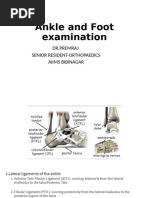 Foot and Ankle Examination Guide | PDF | Foot | Ankle