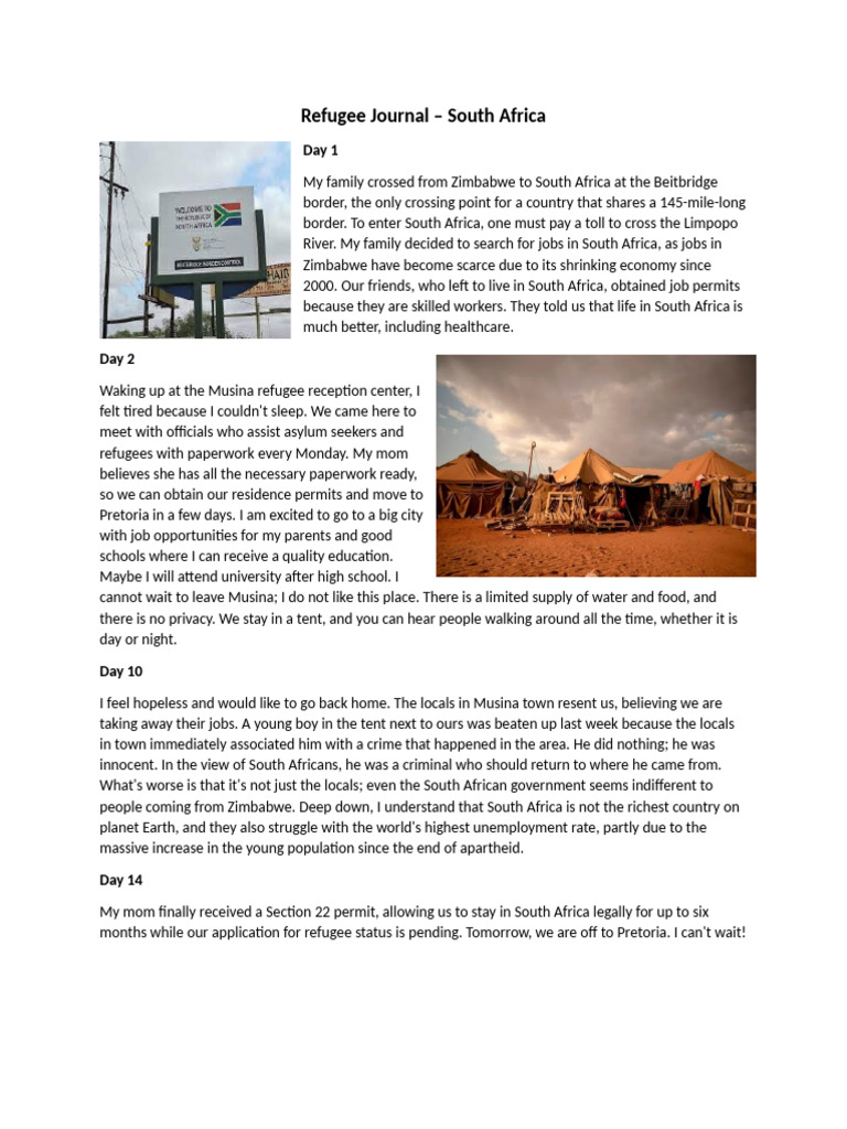 Refugee Journal | PDF | South Africa