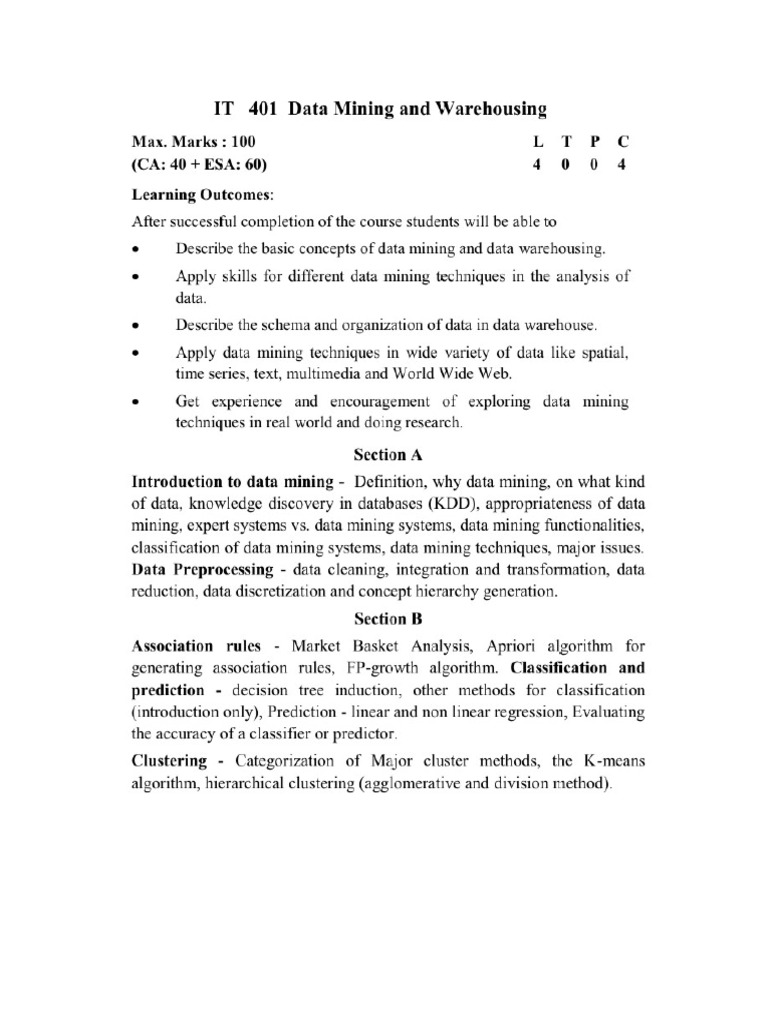 BTech CS VIII Elective Courses Syllabus | PDF