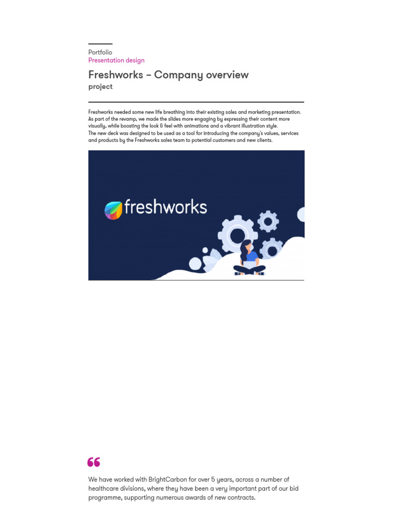 Freshworks - Company Overview - BrightCarbon | PDF