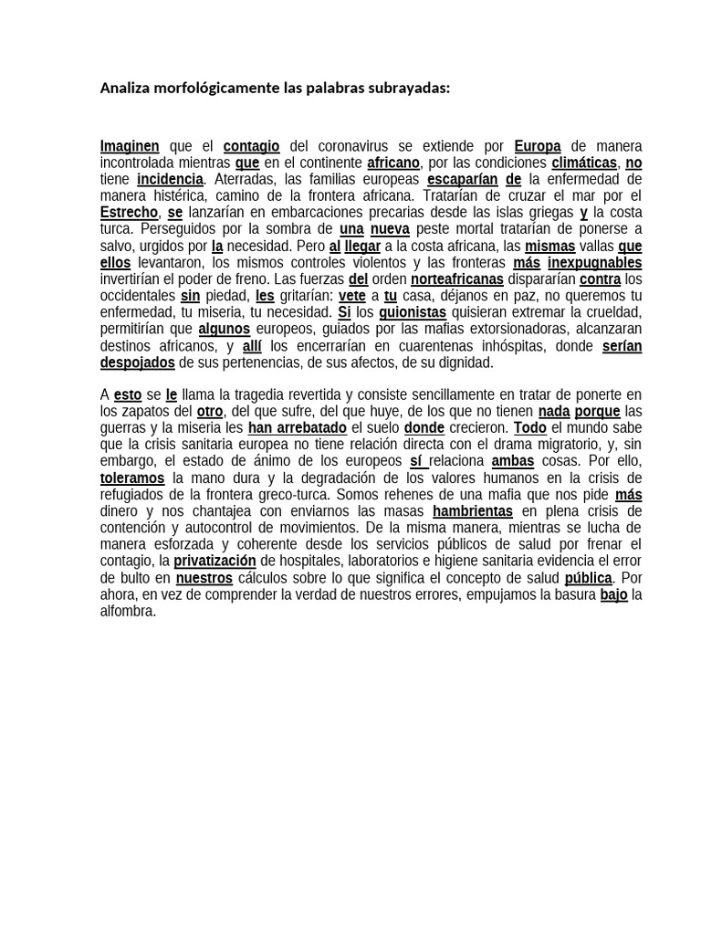 Análisis Morfológico. | PDF