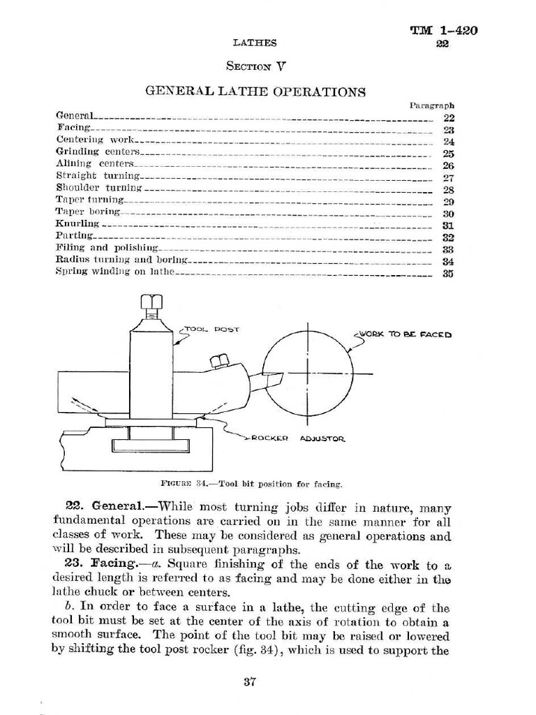 Techinical Manual-Lathes Part 2 | PDF