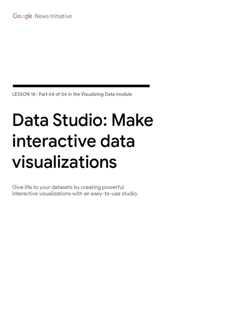 PDF Data Journalism - L18 - Data Studio Make Interactive Data ...