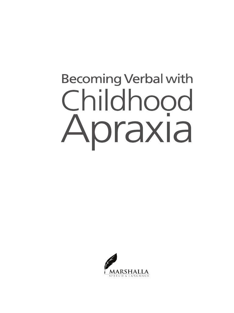 Becoming Verbal Apraxia Marshalla Preview | PDF | Imitation | Speech