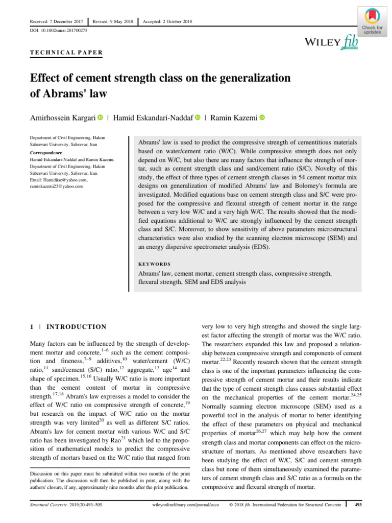 Effect of Cement Strength Class On The Generalizat | PDF | Concrete ...