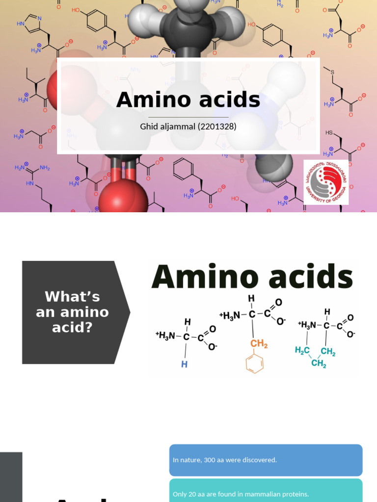 Amino Acids Biochem Ppt | PDF | Amino Acid | Acid