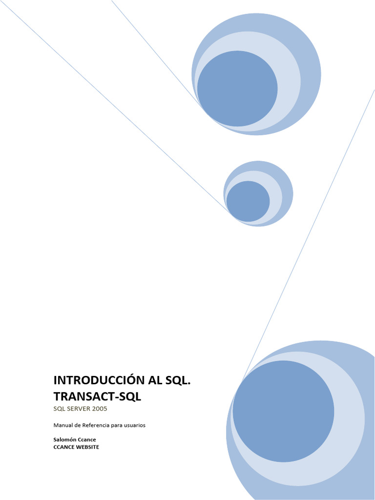 Manual Resumido de Transact-SQL | PDF | SQL | Servidor SQL de Microsoft