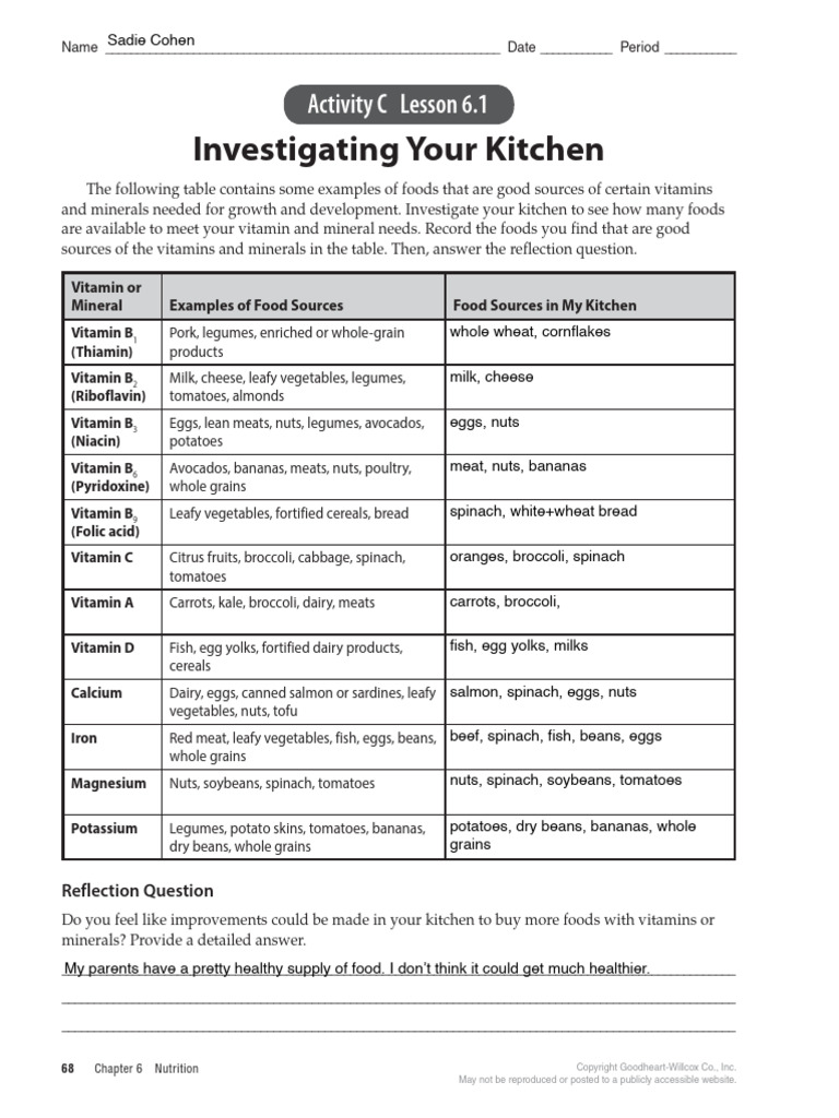 Investigating Your Kitchen-1 | PDF | Foods | Vegetables