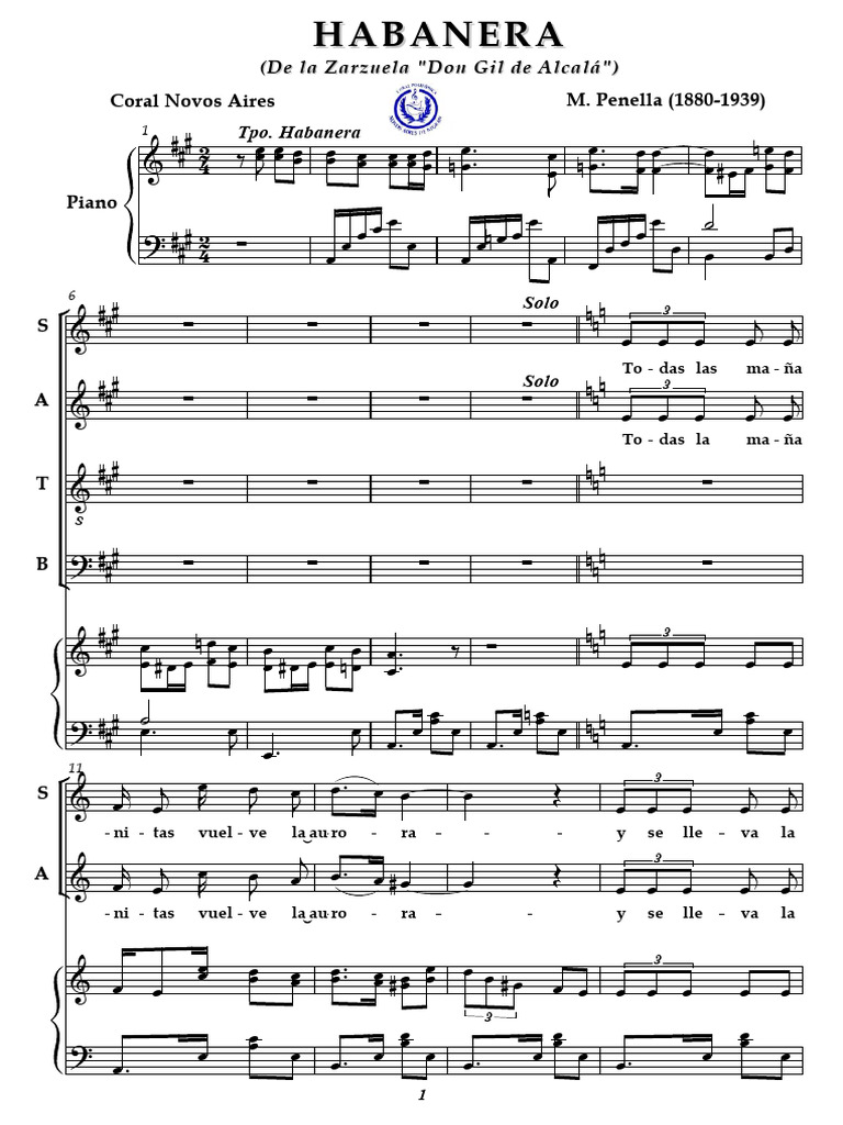 Don Gil de Alcala - Habanera 3 | PDF