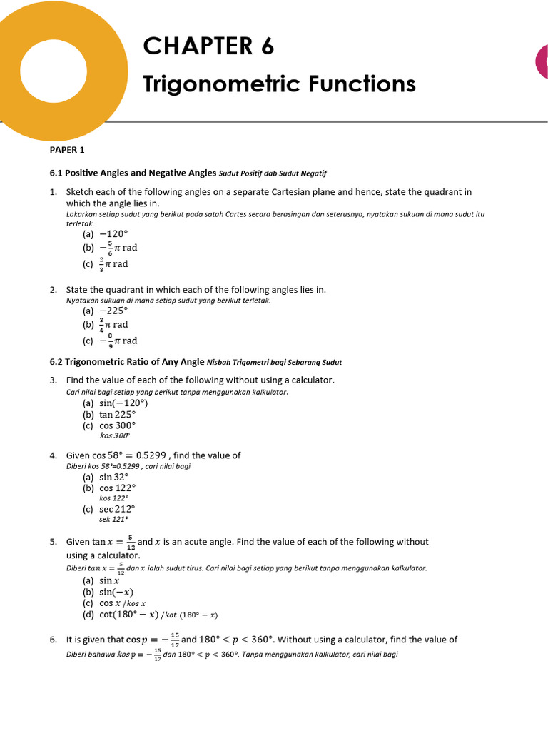 Form 5 AM Chapter 6 | PDF