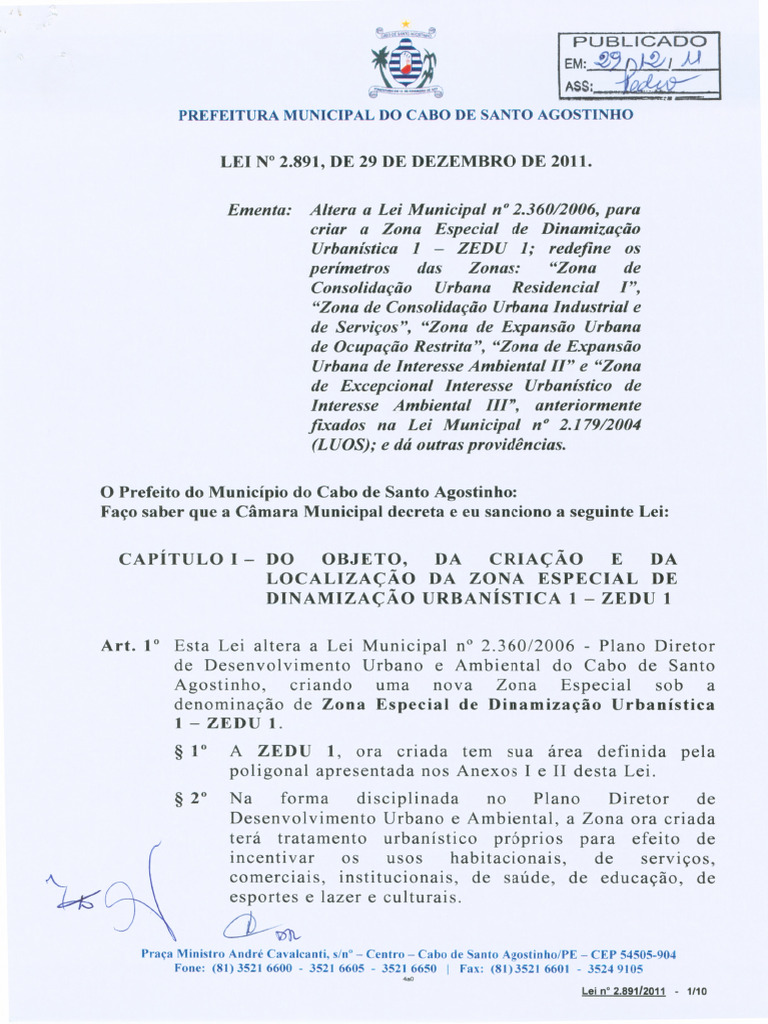 Lei 2.891-11 | PDF