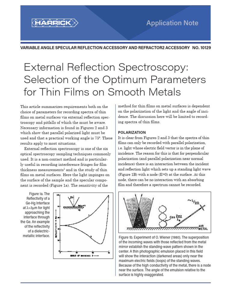 Optimize External Reflection Spectroscopy | PDF | Polarization (Waves ...