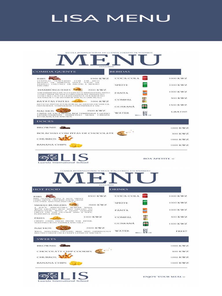 LISA MENU | PDF