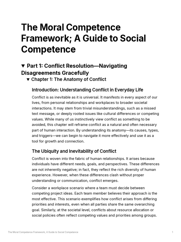 The Moral Competence Framework A Guide To Social Competence | PDF | Bias | Emotions