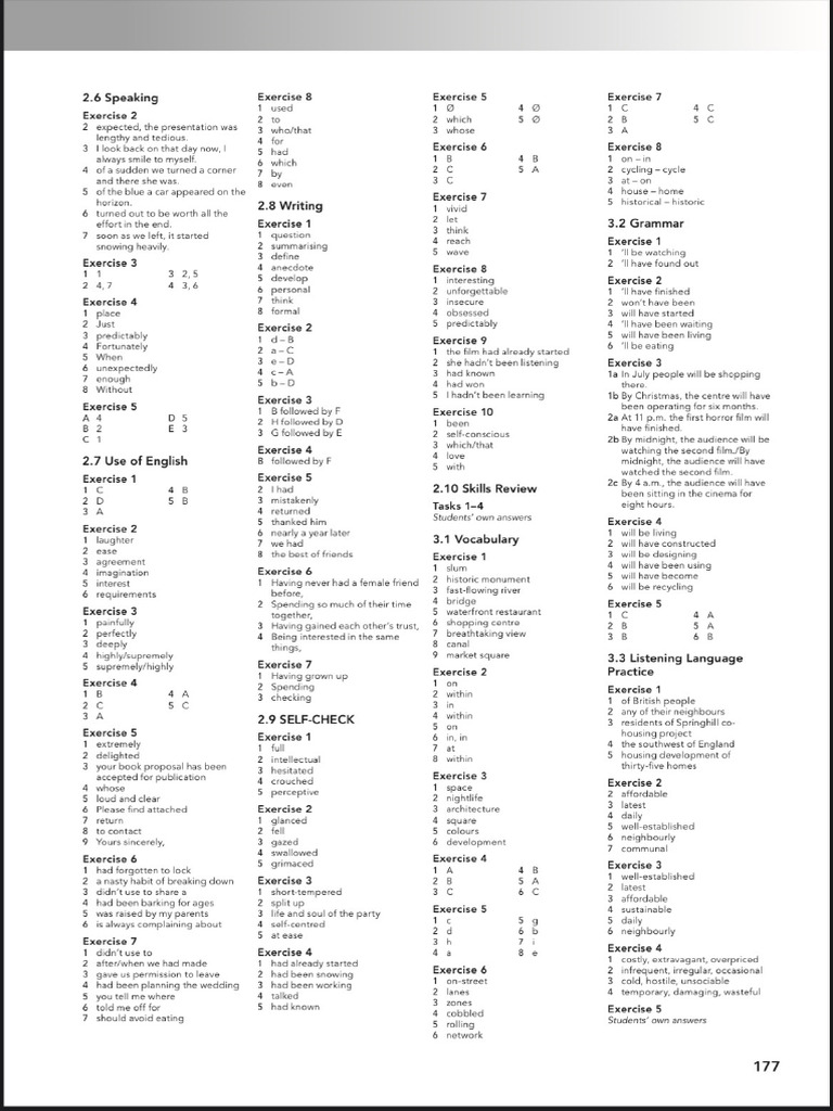 Work Book Answerkey Focus 4 | PDF
