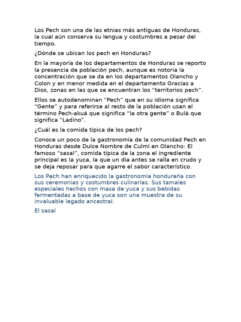 Los Pechs | PDF | Honduras