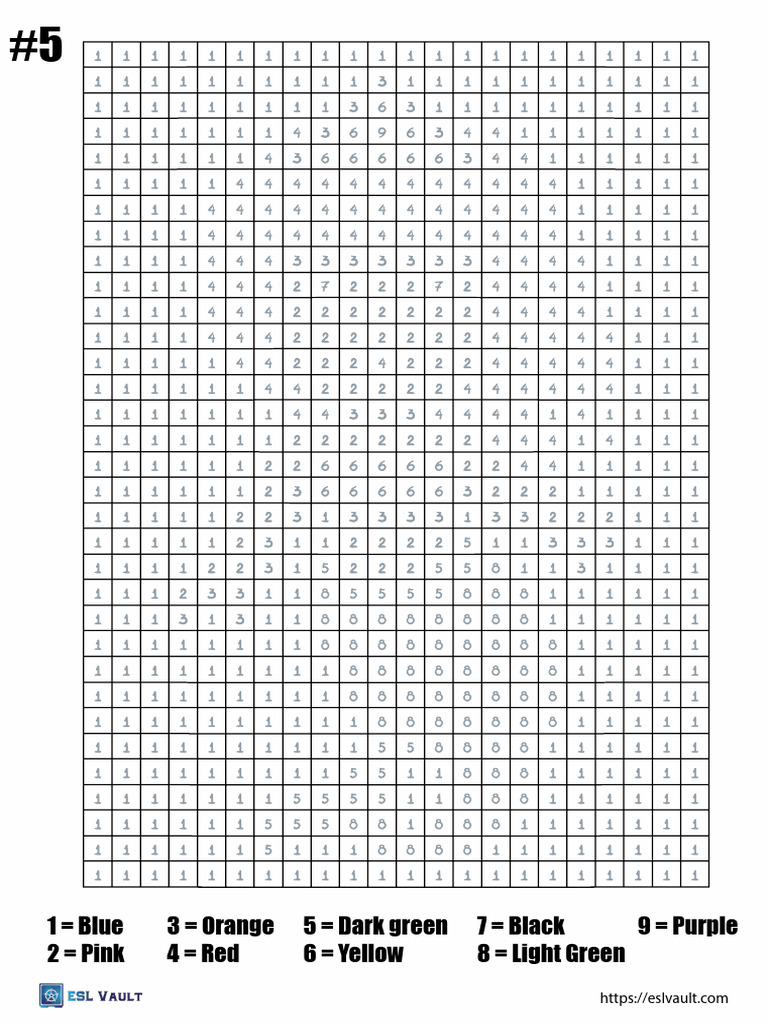 Pixel Art Color by Numbers PDF 5 | PDF