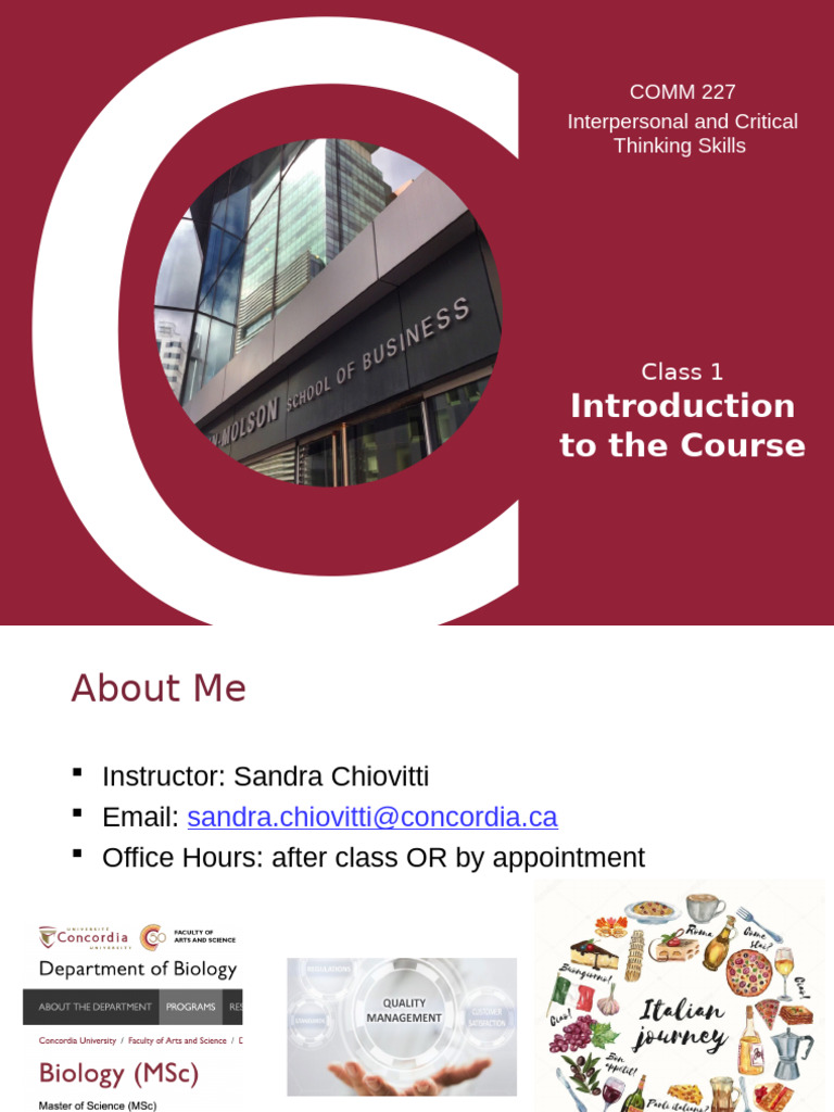 COMM 227 Course Overview and Objectives | PDF | Argument | Critical Thinking