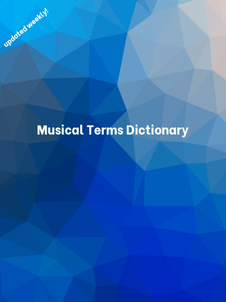 Musical Terms - Updated 9 - 30 - 21 | PDF | Clef | Notation