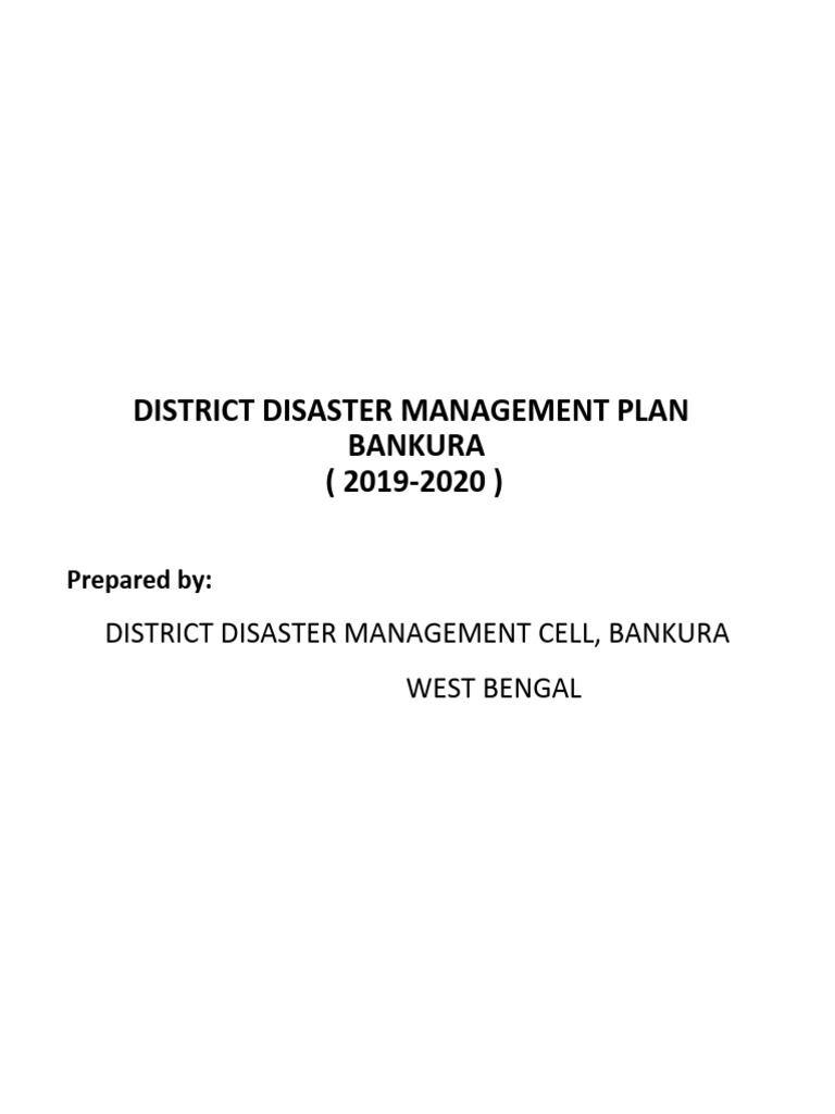 DISTRICT DISASTER MANAGEMENT PLAN | PDF | Emergency Management | Flood