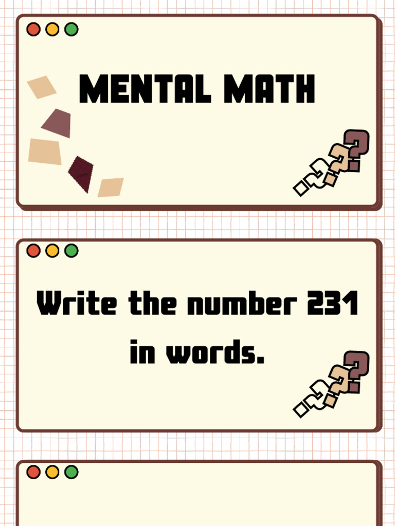 Mental Math | PDF