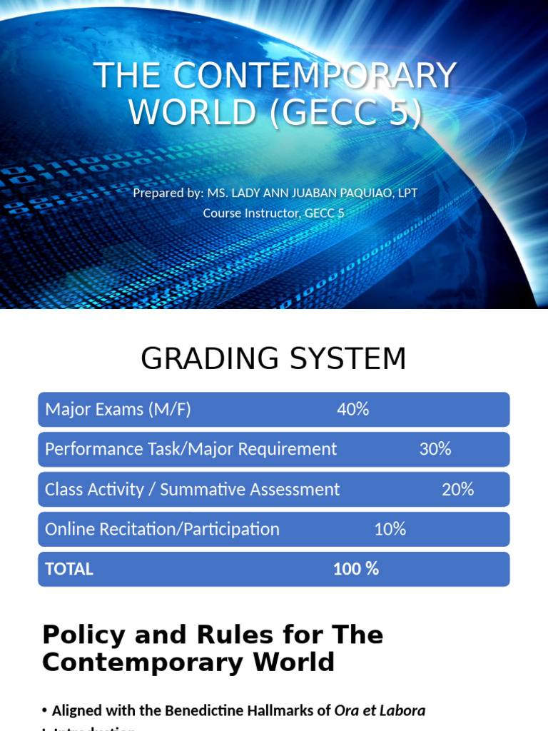 Gecc 5 The Contemporary World 2nd Sem | PDF | Disciplines | Globalization