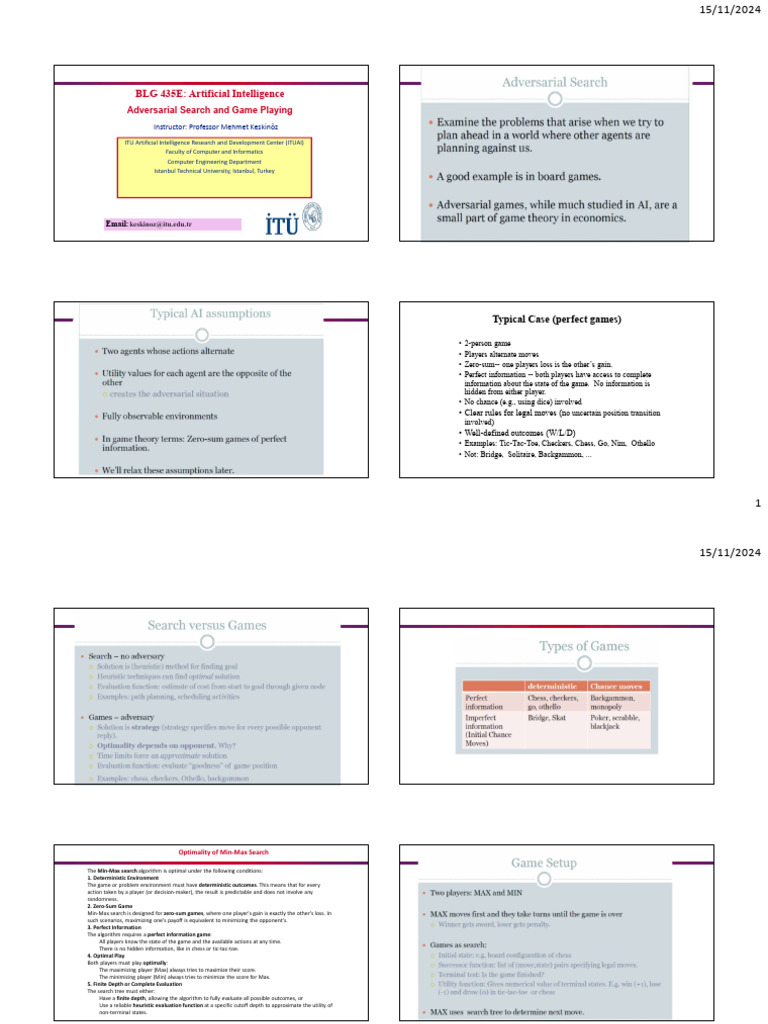5 Adversarial Search Game Playing | PDF | Algorithms | Algorithms And Data Structures