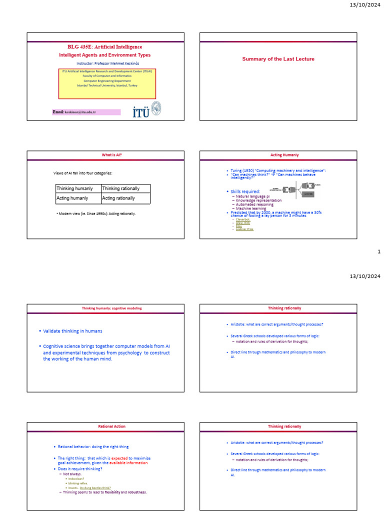2 Intelligent Agents Environment Types | PDF | Actuator | Artificial ...