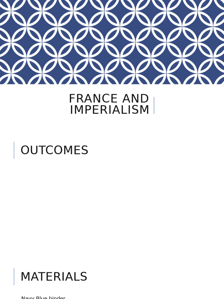 1 France and Imperialism | PDF | Imperialism | Canada