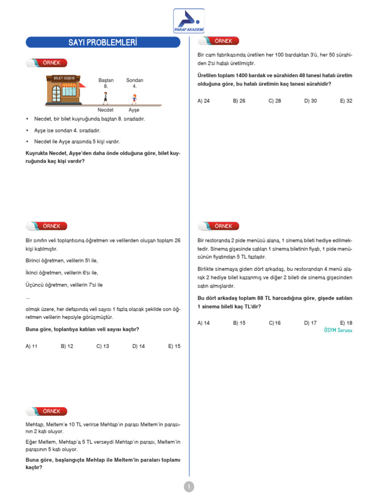 Sayi Problemleri 2 Ders 30 | PDF