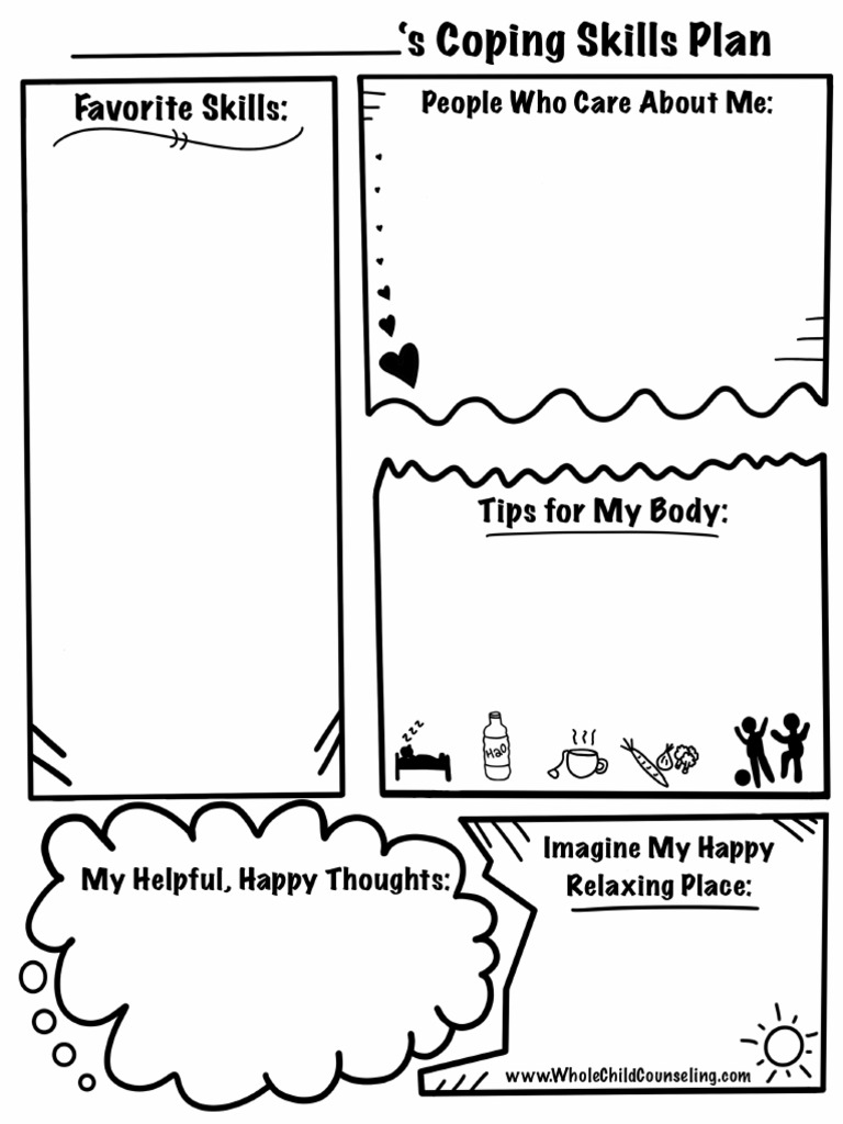 Coping Skills Plan-Fillable-WholeChildCounseling | PDF