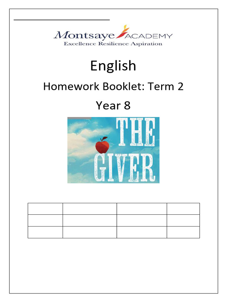 Year-8-English-Homework-Booklet-Term-2 | PDF | Utopian And Dystopian ...