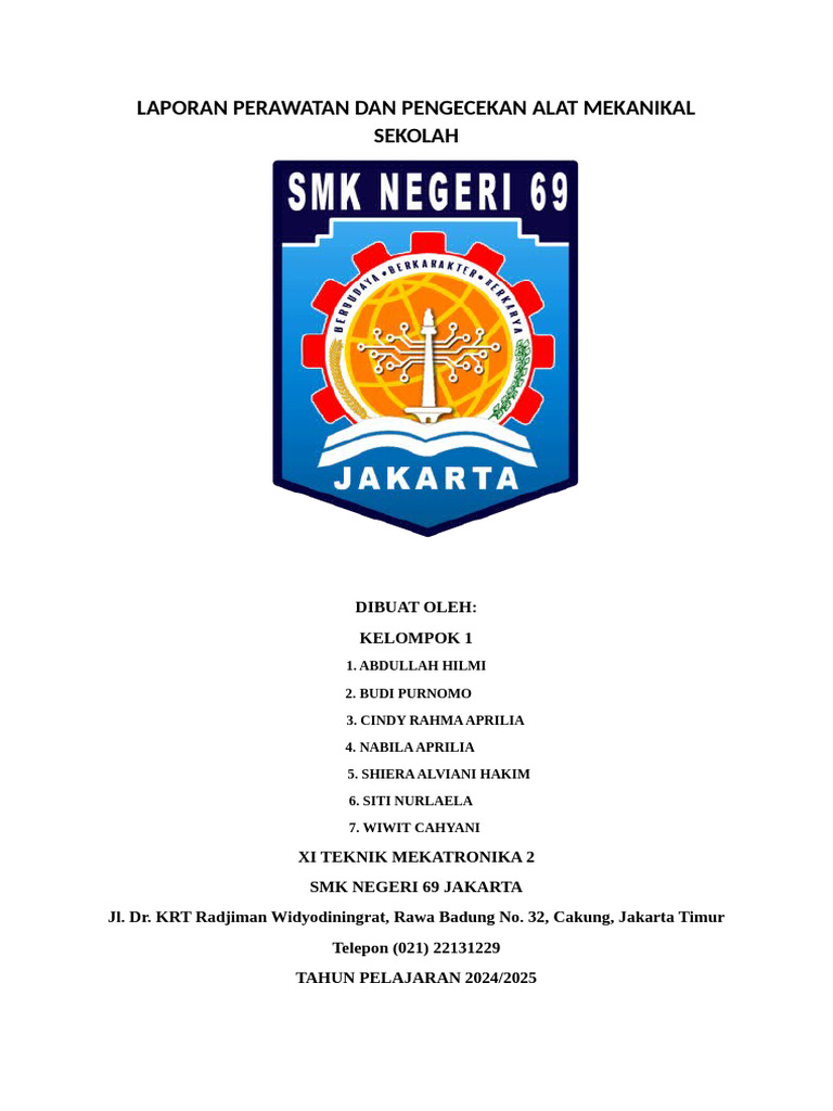Laporan Perawatan Dan Pengecekan Alat Mekanikal Sekolah-3 | PDF