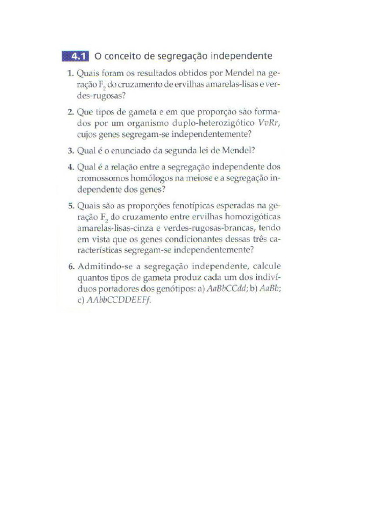 Exerc 2 Lei de Mendel | PDF