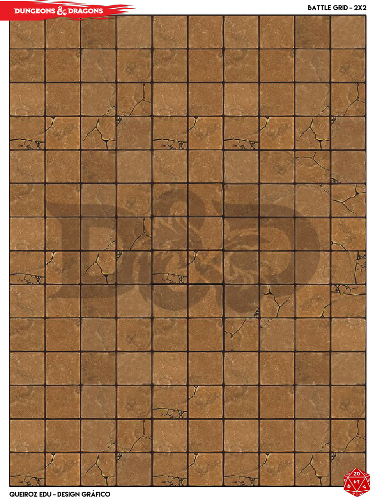 Battle Grid A4 Quadrados de 2cm Queiroz Edu Biblioteca Elfica | PDF