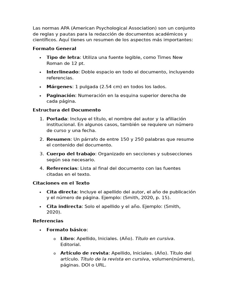 Interlineado según normas APA | PDF