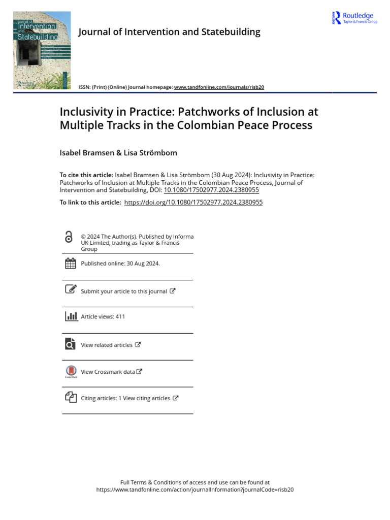Inclusivity in Practice Patchworks of Inclusion at Multiple Tracks in ...