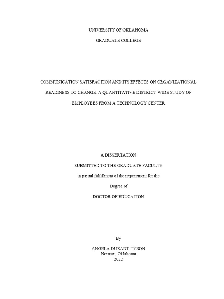 2022_Angela_Durant-Tyson_Dissertation | PDF | Job Satisfaction ...