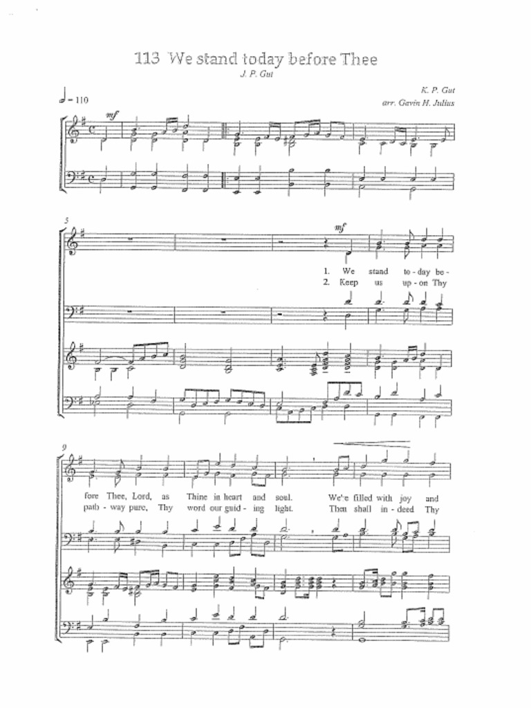 We stand before thee (SATB) - arr. G Julius | PDF