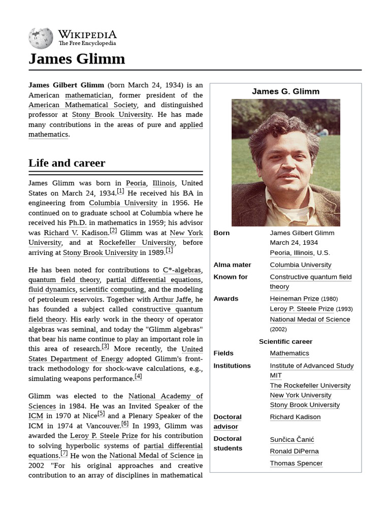 James_Glimm | PDF | Mathematics | Applied Mathematics James_Glimm | PDF | Mathematics | Applied Mathematics