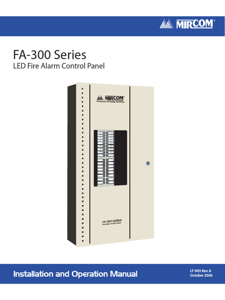 Mircom Fa301 Fire Alarm System Manual | PDF | Relay | Power Supply
