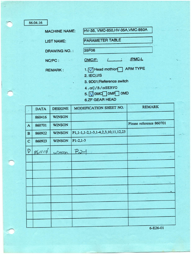 13-0010 Parameterliste_b1da48b5-d616-4a70-bcd6-67e761988fcd | PDF
