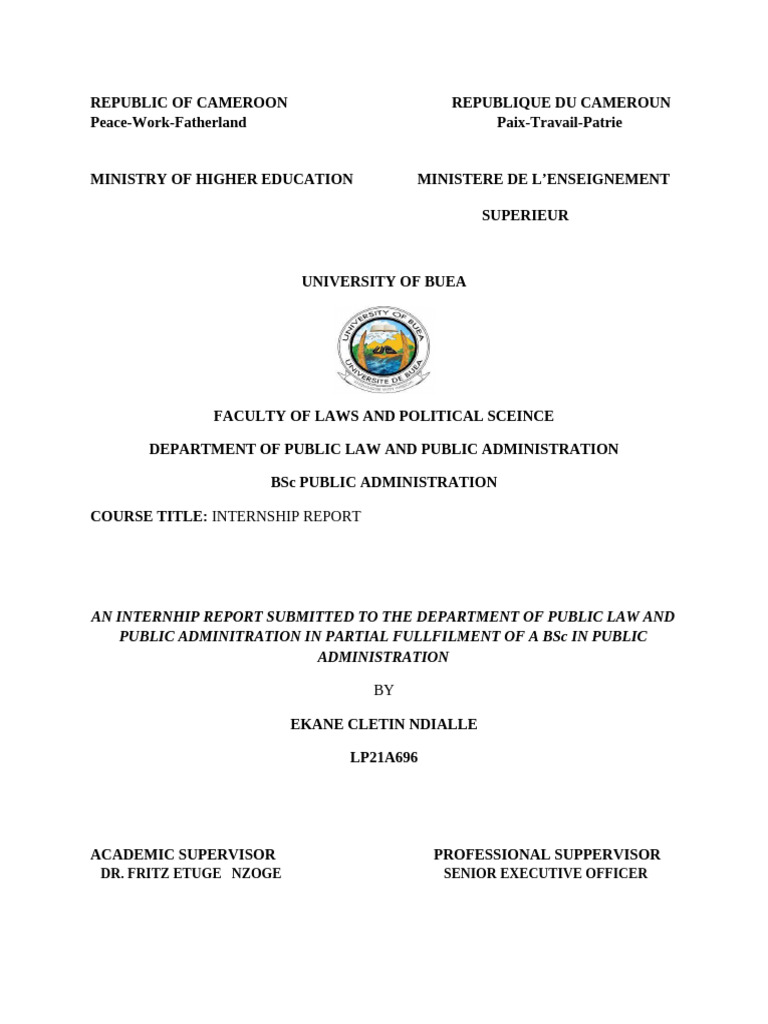 Internship Report Pdf Internship Job Hunting