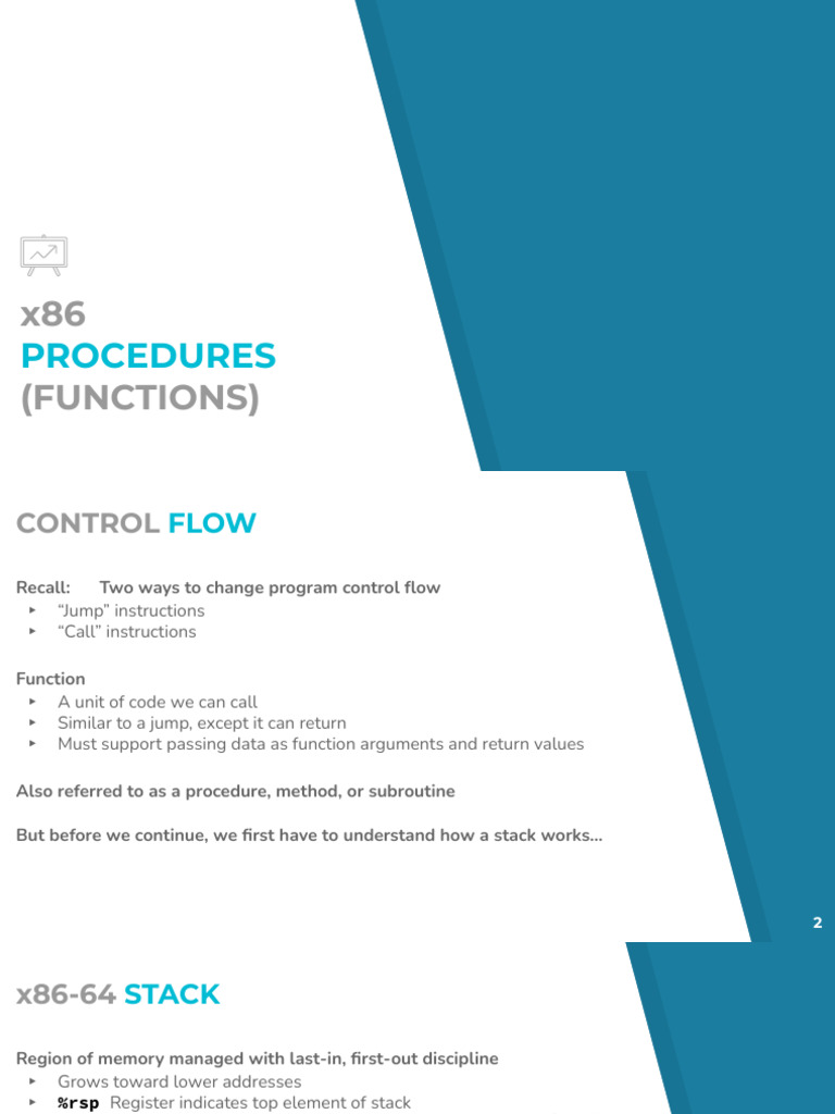 Slides_12_x86_Procedures | PDF | Computer Programming | Software Engineering
