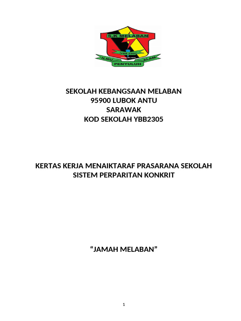Kertas Saliran Parit SK Melaban | PDF