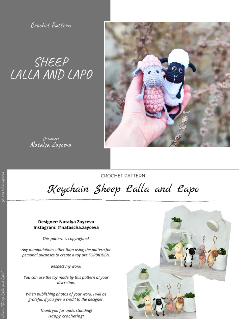 An - Zees - Craft - Natalia - Zayceva - Sheep - Lalla - and - Lapo - English Llavero Oveja | PDF ...