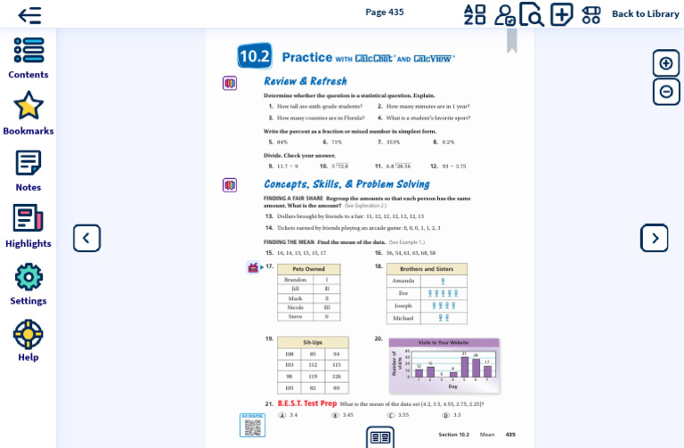 Florida’s B.E.S.T. Standards for MATH Grade 6 With CalcChat and ...