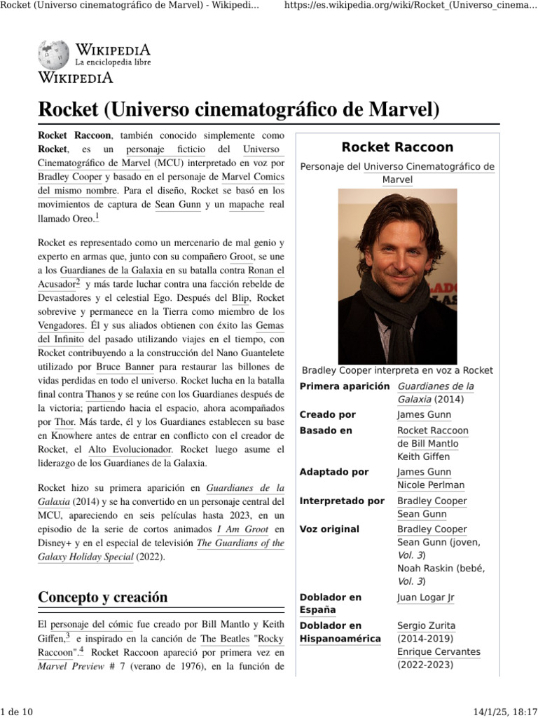 Rocket (Universo Cinematográfico de Marvel) - Wikipedia, La ...