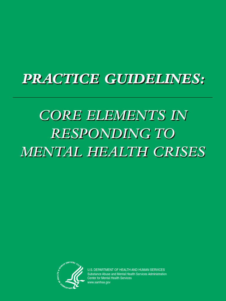 Core Elements Responding To Mental Health Crises | PDF | Mental ...