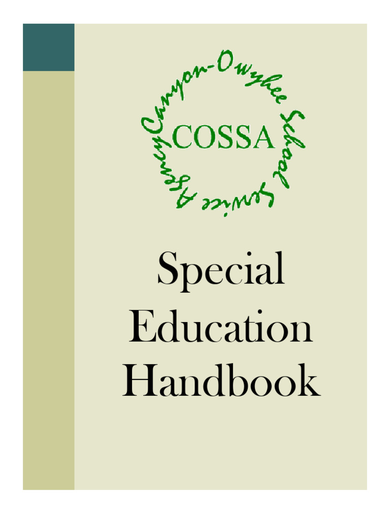 Special Education Handbook COSSA October 2024 | PDF | Individualized Education Program ...